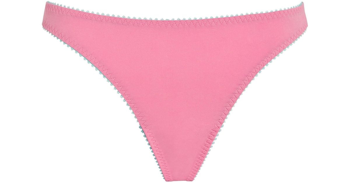 Dora Larsen Organic Cotton Blend Lana Thong in Pink | Lyst