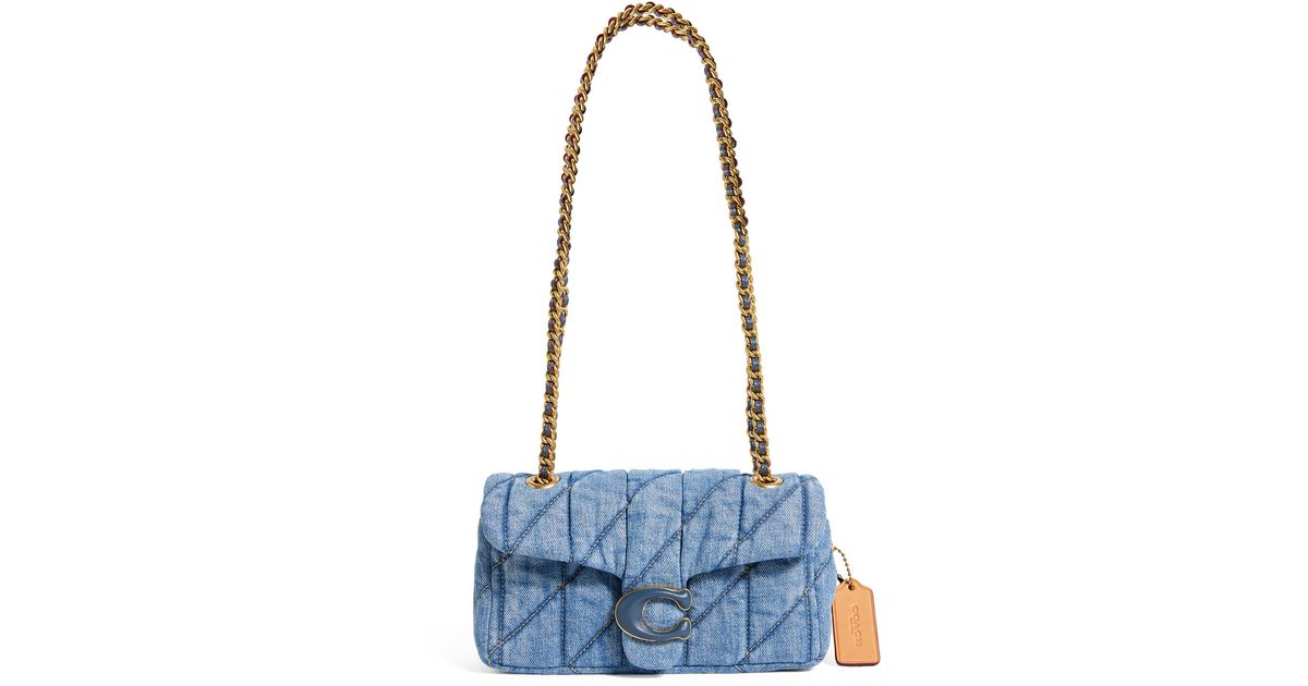 COACH Quilted Denim Tabby 20 Shoulder Bag in Blue | Lyst