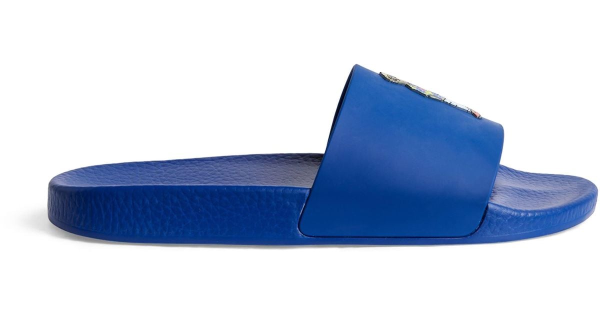 Polo Ralph Lauren Polo Bear Slides in Blue for Men | Lyst