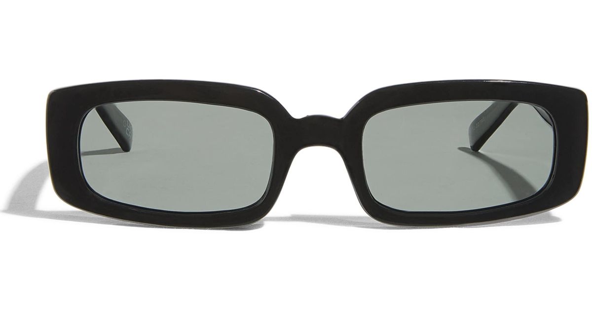 Le Specs Rectangular Dynamite Sunglasses in Black | Lyst UK