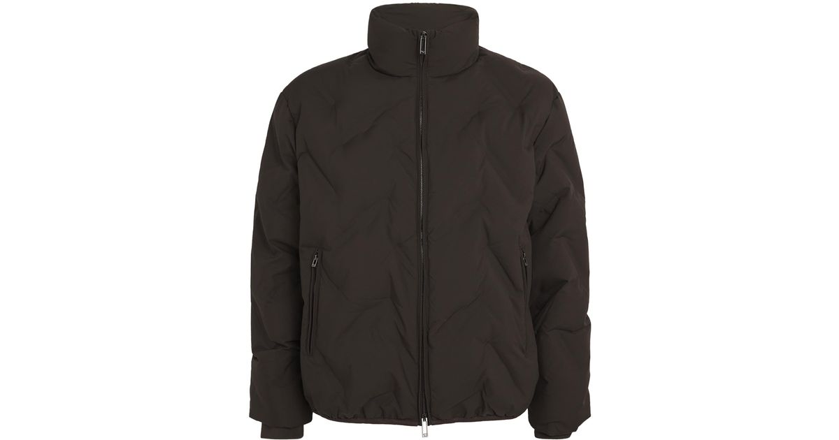 Emporio Armani Down-Filled Puffer Jacket in Black for Men | Lyst