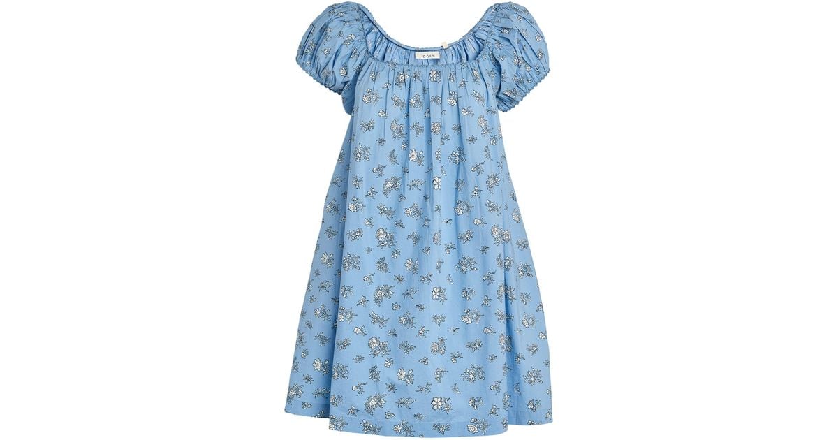Doen + Net Sustain Julie Floral-print Organic Cotton-poplin Mini Dress ...