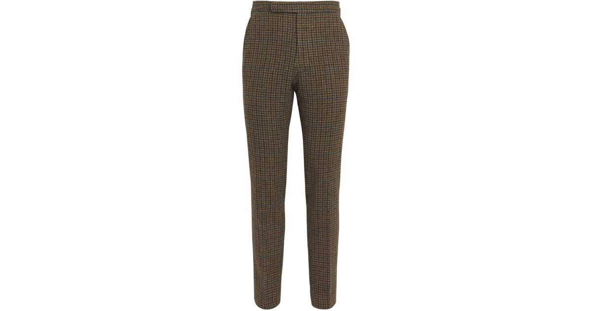 Polo Ralph Lauren Tailored Wool Check Trousers in Gray for Men | Lyst