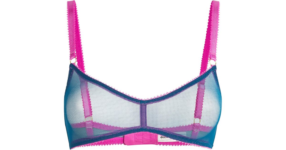 Dora Larsen Tulle Delilah Bralette in Blue | Lyst