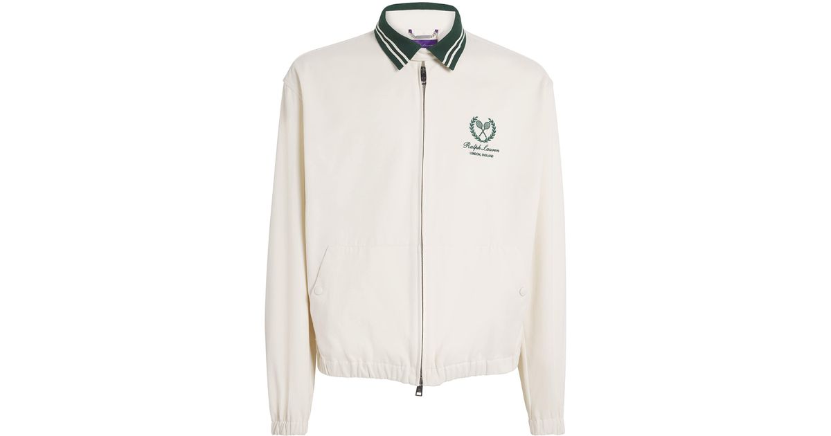 Ralph Lauren X Wimbledon Crest Bomber Jacket in White for Men | Lyst