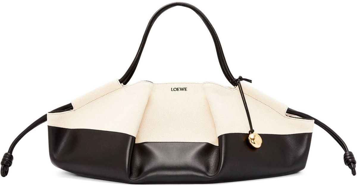Loewe Extra Large Leather Paseo Bag in Black | Lyst
