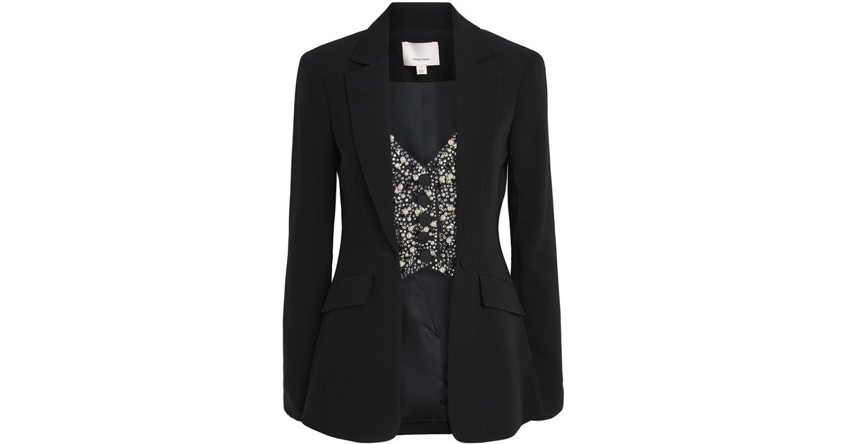 Cinq À Sept Embellished-Panel Cynthia Blazer in Black | Lyst