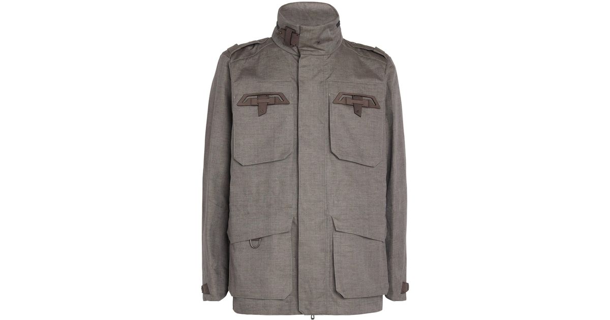 Sease Laminated Linen Endurance Jacket in Gray for Men | Lyst