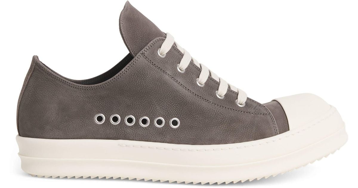 Rick Owens Suede Jumbo-Lace Sneakers in Brown for Men | Lyst UK