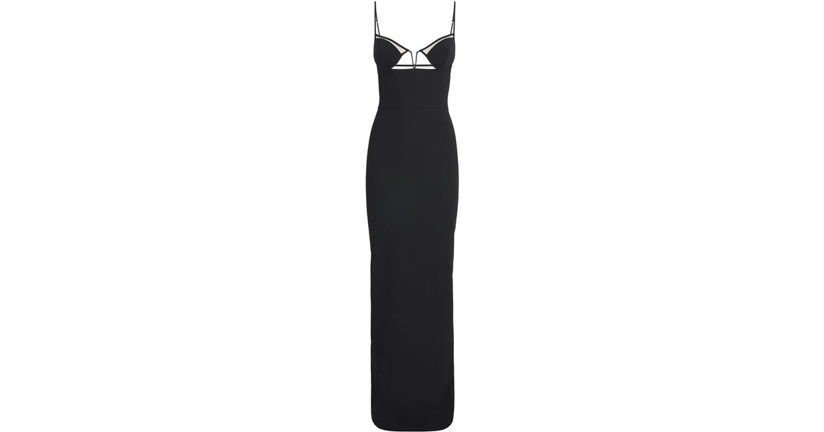 Nensi Dojaka V-Wire Bra Maxi Dress in Black | Lyst UK