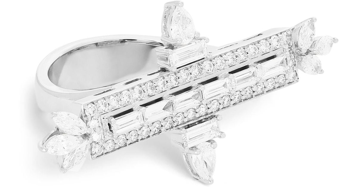 YEPREM And Diamond Ring in White | Lyst