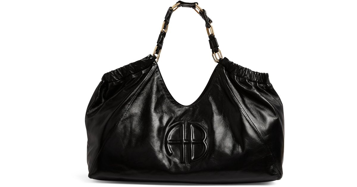 Anine Bing Leather Kate Tote Bag In Black Lyst