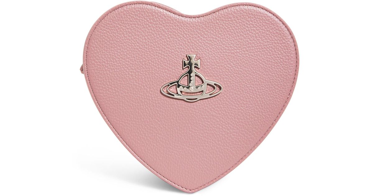 Vivienne Westwood Leather Louise Heart Cross-Body Bag in Pink | Lyst