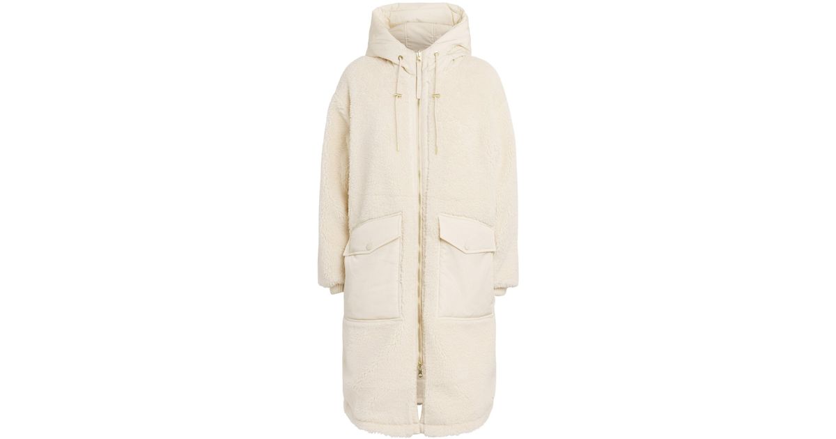 Varley Hooded Reversible Cyrus Coat in White | Lyst UK