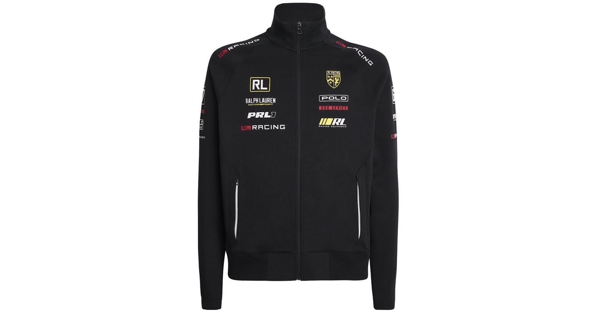 Polo Ralph Lauren Racing Logo Track Jacket in Black for Men | Lyst