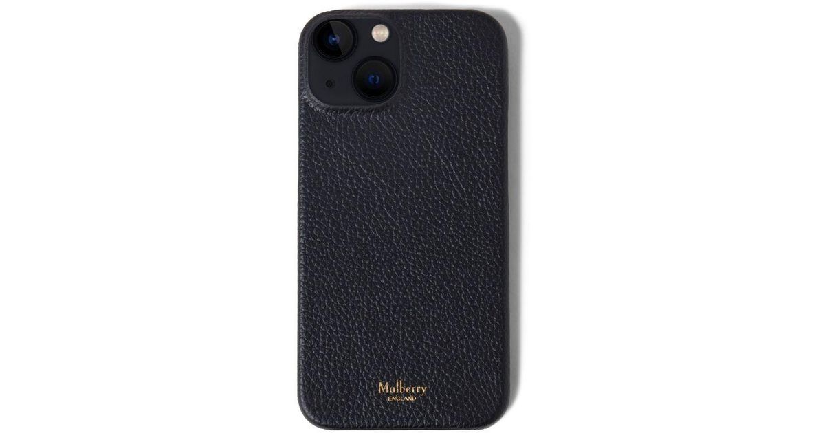 Mulberry Leather Iphone 14 Case in Blue for Men | Lyst UK