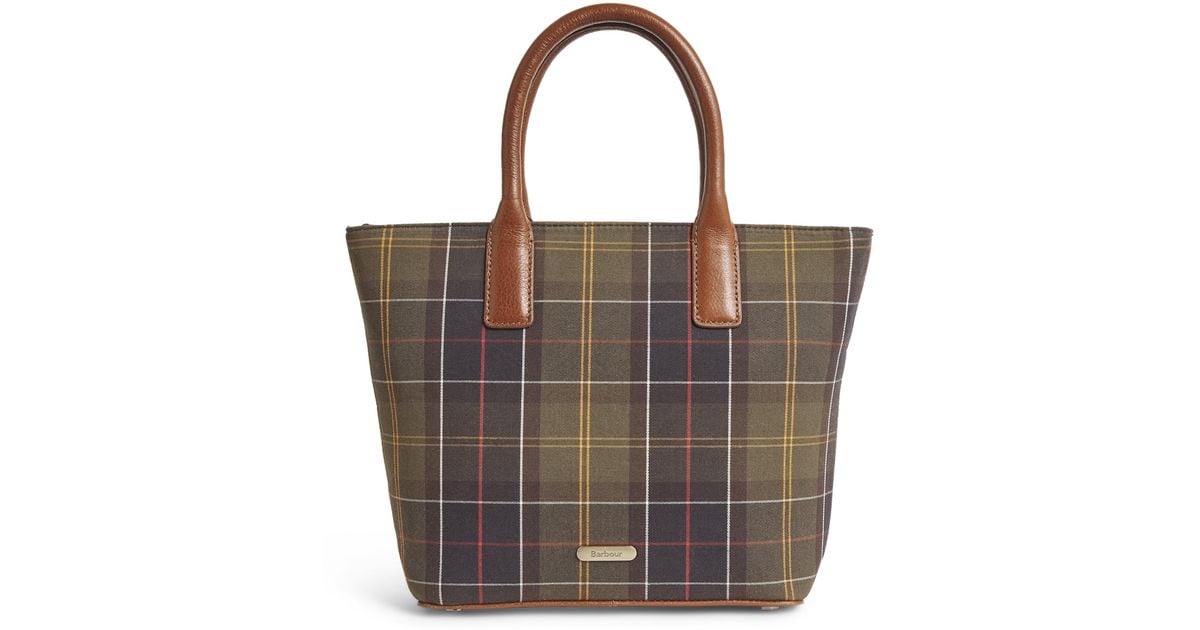 Barbour Tartan Birch Tote Bag in Brown | Lyst