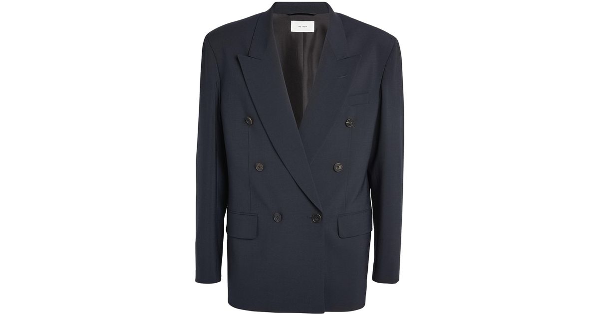 The Row Marri Virgin Wool-Blend Suit Jacket in Blue for Men | Lyst
