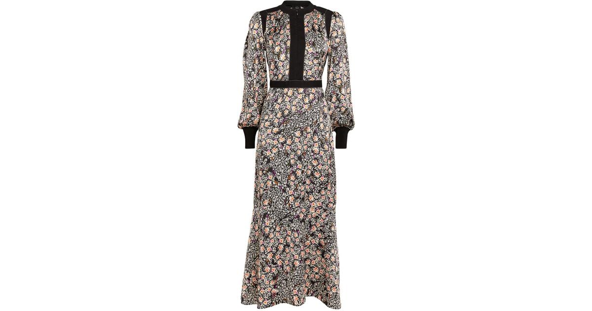 ME+EM Me+em Floral Belted Maxi Dress | Lyst