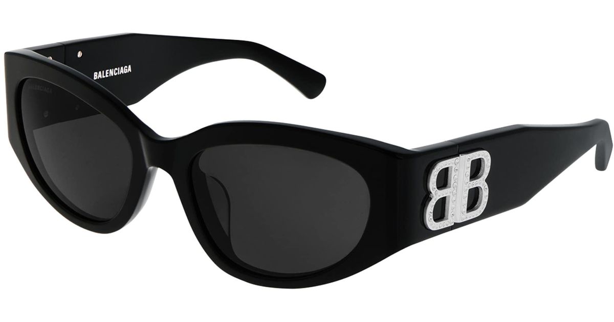 Balenciaga Acetate Bb0324Sk Sunglasses in Black | Lyst UK