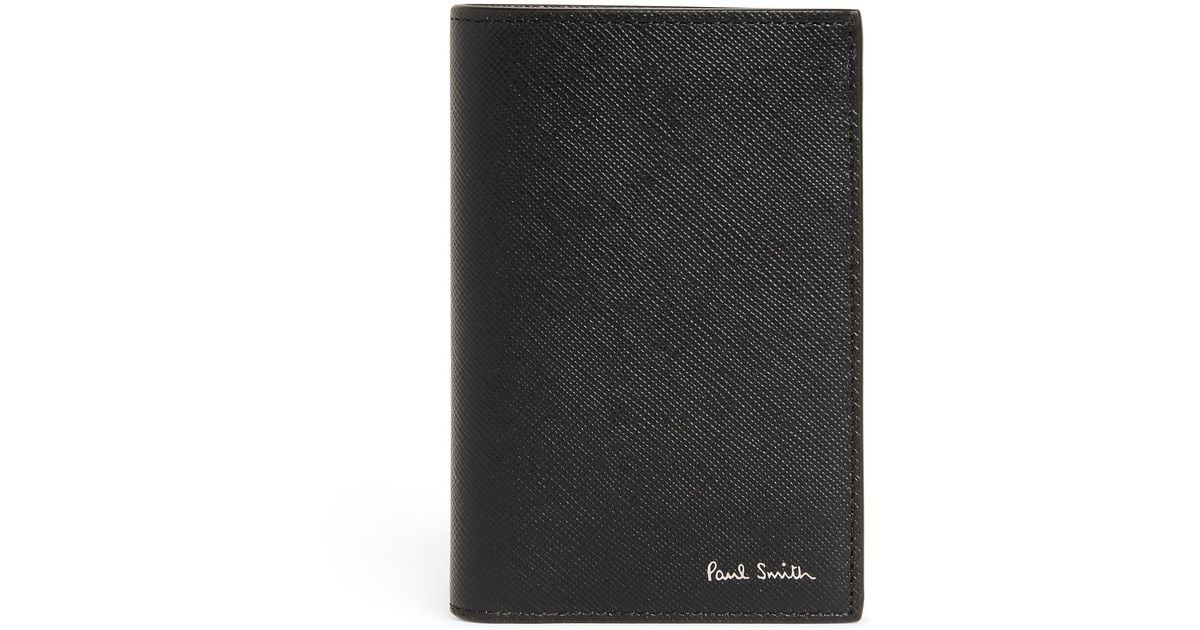 Paul Smith Leather Mini Blur Vertical Wallet in Black for Men | Lyst