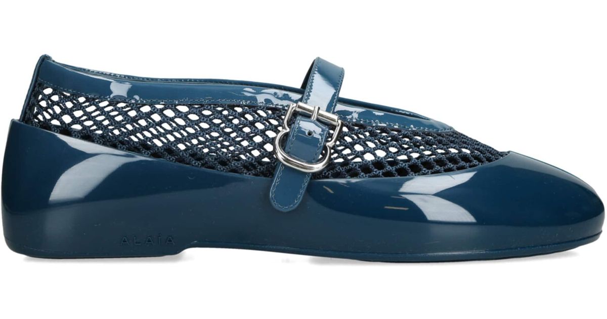 Alaïa Rubber Ballet Flats in Blue | Lyst