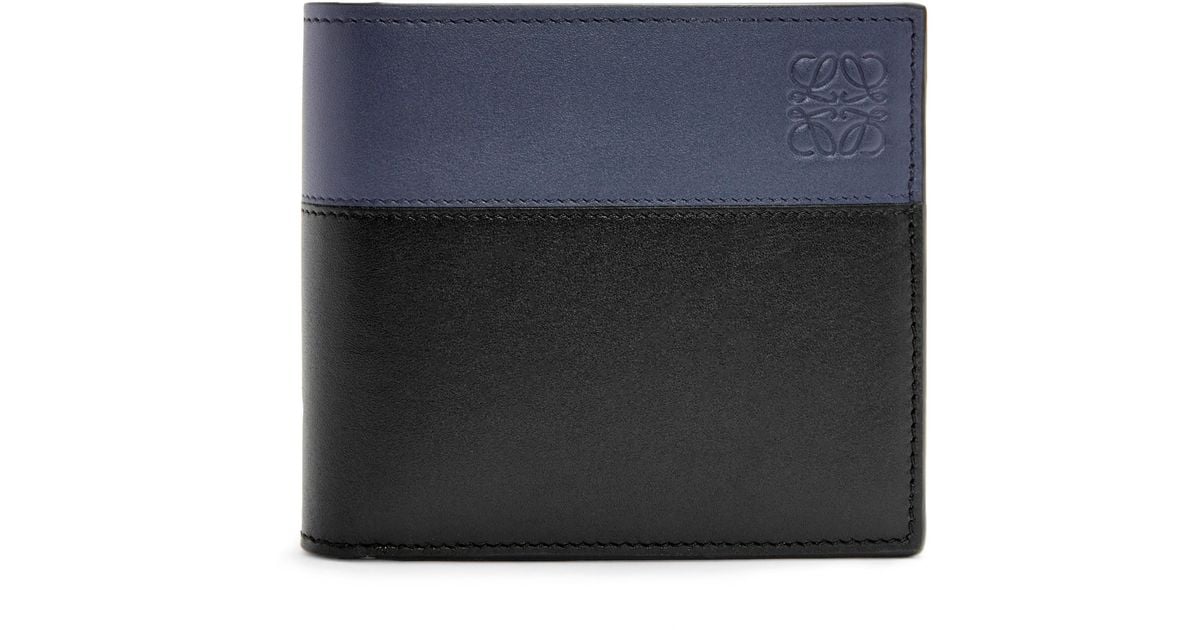 Loewe Leather Two-Tone Bifold Wallet in Blue for Men | Lyst