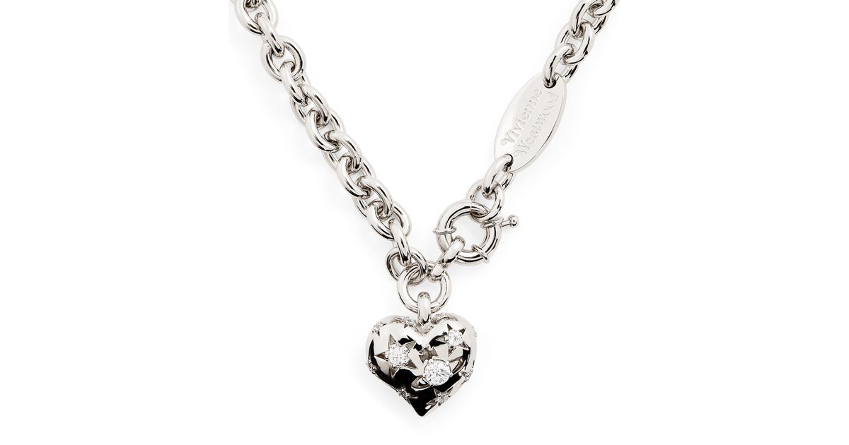 Vivienne Westwood Crystal-Embellished Lee Necklace in Metallic | Lyst UK