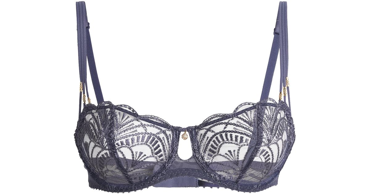 Aubade Vibes Half-Cup Bra in Blue | Lyst
