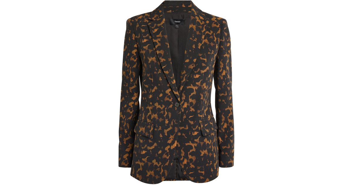 Theory Tortoiseshell Blazer in Black | Lyst