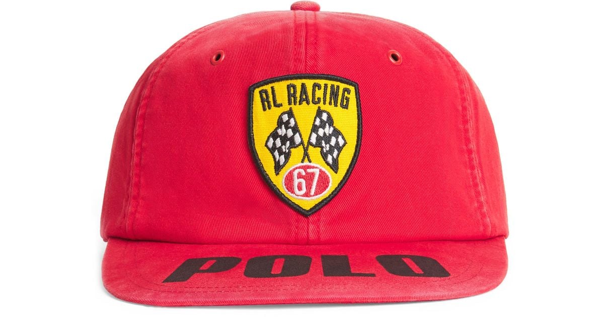 Polo Ralph Lauren Rl Racing Cap in Pink for Men | Lyst
