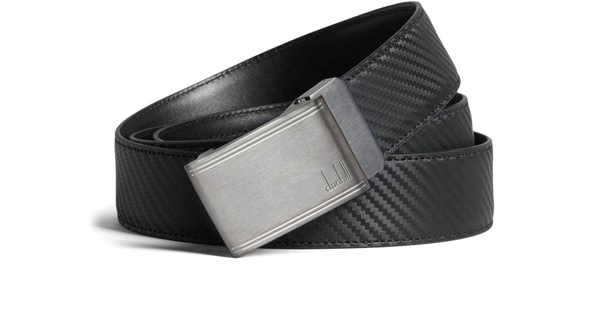 dunhill Leather Automatic Racing Buckle Chassis Belt in Black for Men ...