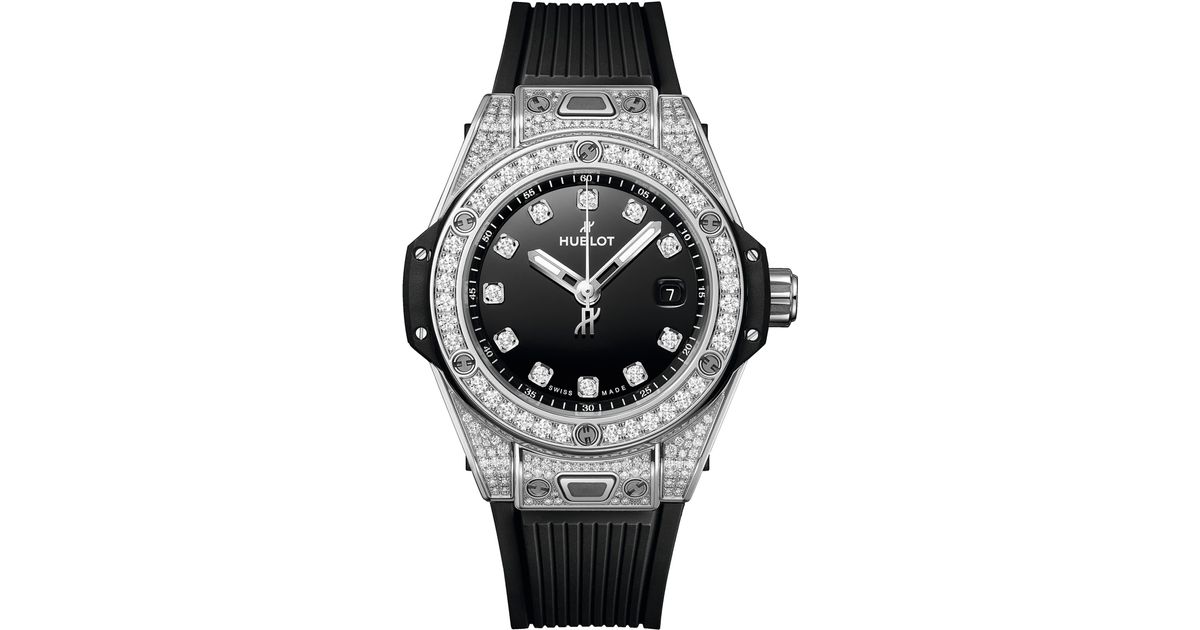 Hublot Stainless Steel And Pavé Diamond Big Bang One Click Watch in ...