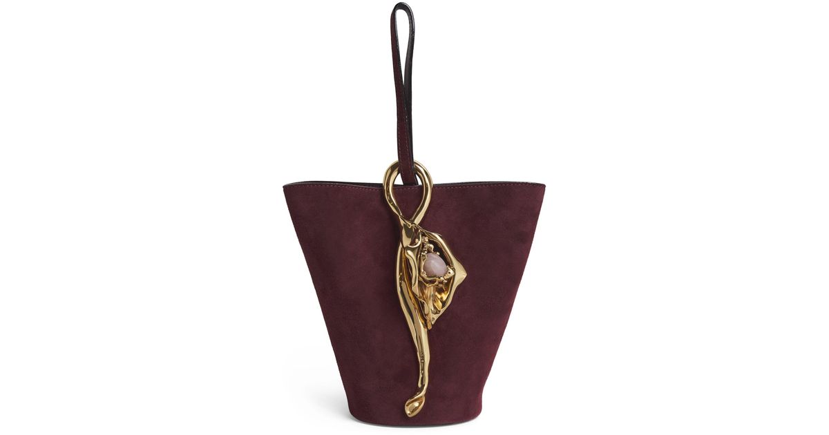 Chloé Small Suede Eden Treasures Bucket Bag in Purple | Lyst