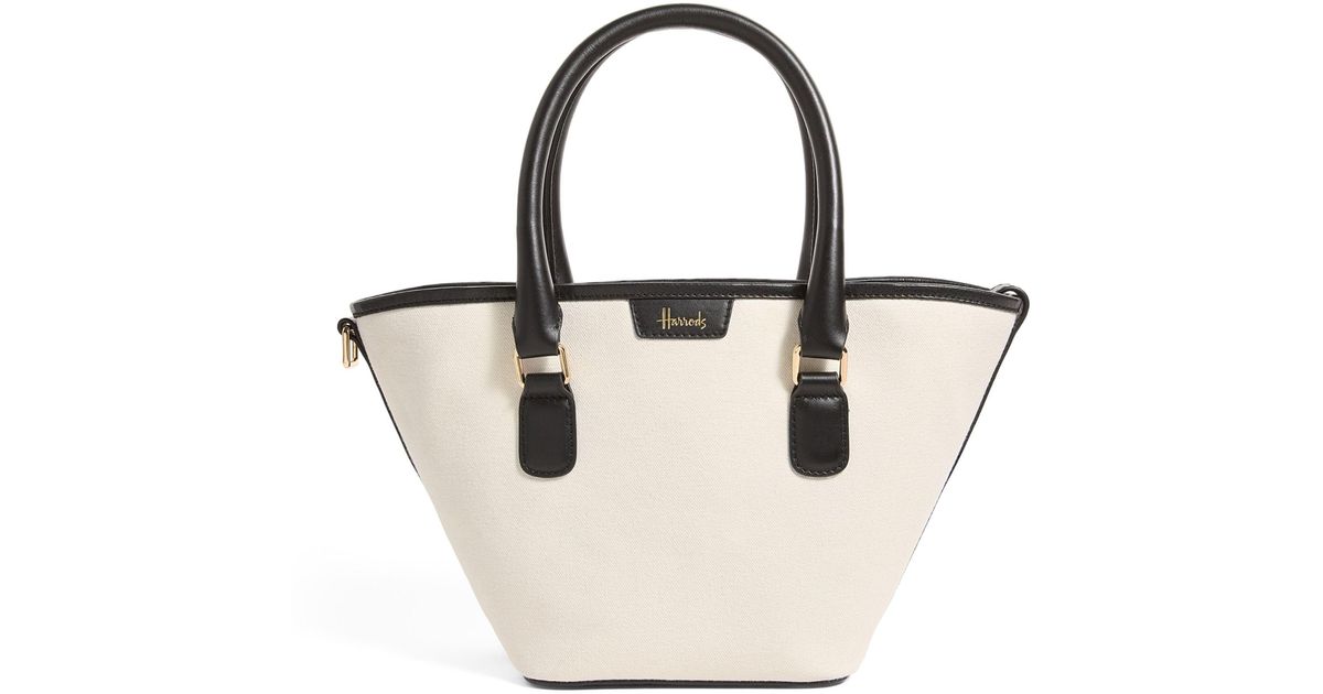 Harrods Grab Canvas Slouchy Tote Bag in Natural | Lyst