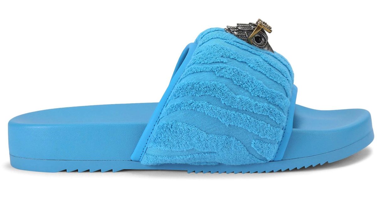 Kurt Geiger Terry Eagle Puff Slides in Blue for Men | Lyst UK