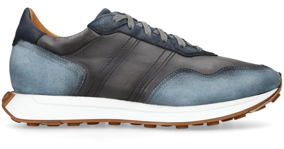 Magnanni Leather Romero Ii Runner Sneakers in Blue for Men | Lyst