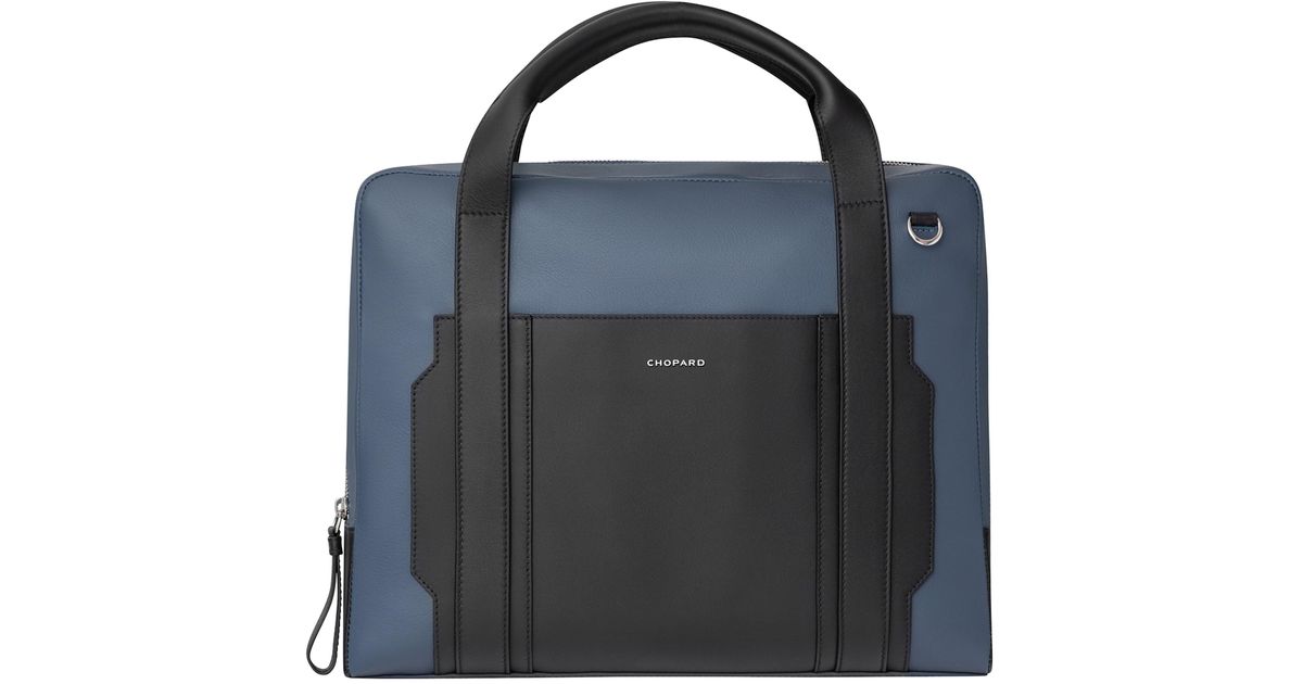 Chopard Leather Heritage Briefcase in Blue for Men | Lyst