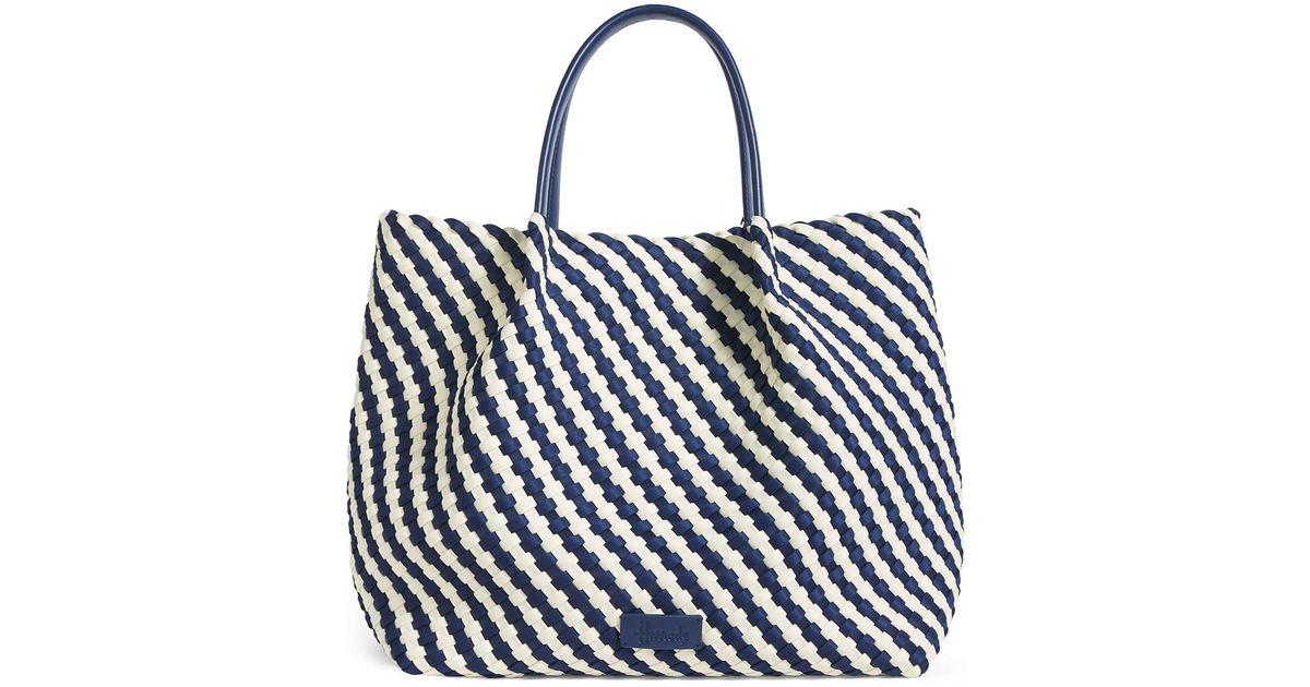 Harrods Neoprene Woven East-West Tote Bag in Blue | Lyst