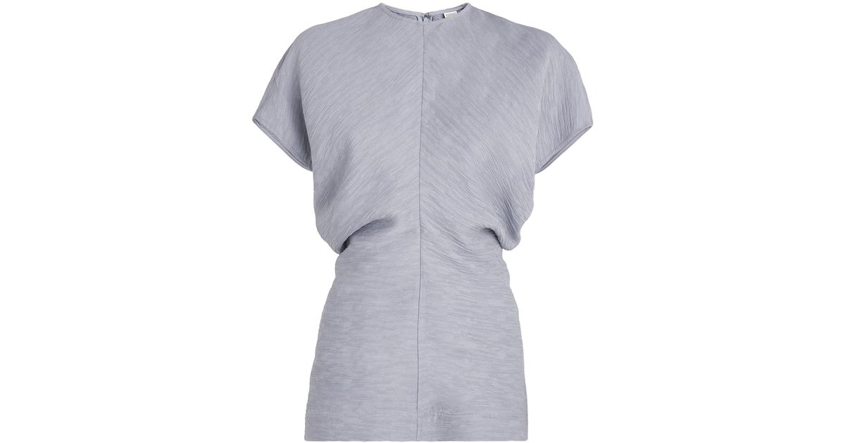 TOTEME Mistral Slouch-Waist Top in Gray | Lyst
