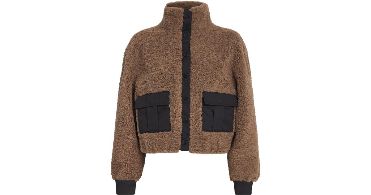 PAIGE Faux Shearling Locklin Jacket in Brown | Lyst