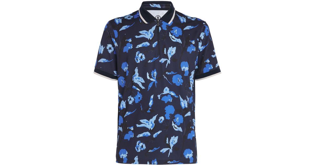 Bogner Floral Valentin Polo Shirt in Blue for Men | Lyst