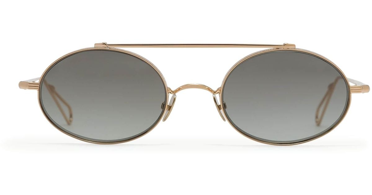Ahlem Metal Turbigo Oval Sunglasses in Grey for Men | Lyst UK