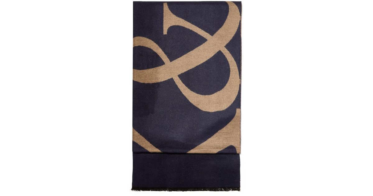 MAX&Co. Logo Scarf in Blue | Lyst