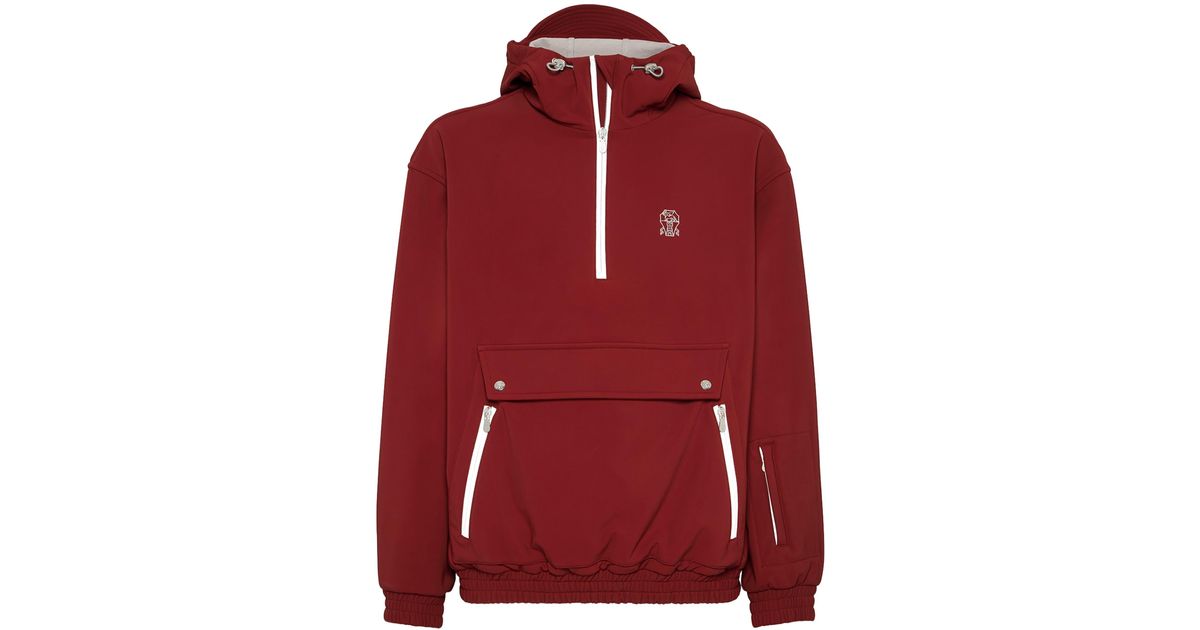 Brunello Cucinelli Water-Repellent Mountain Anorak in Red for Men | Lyst UK