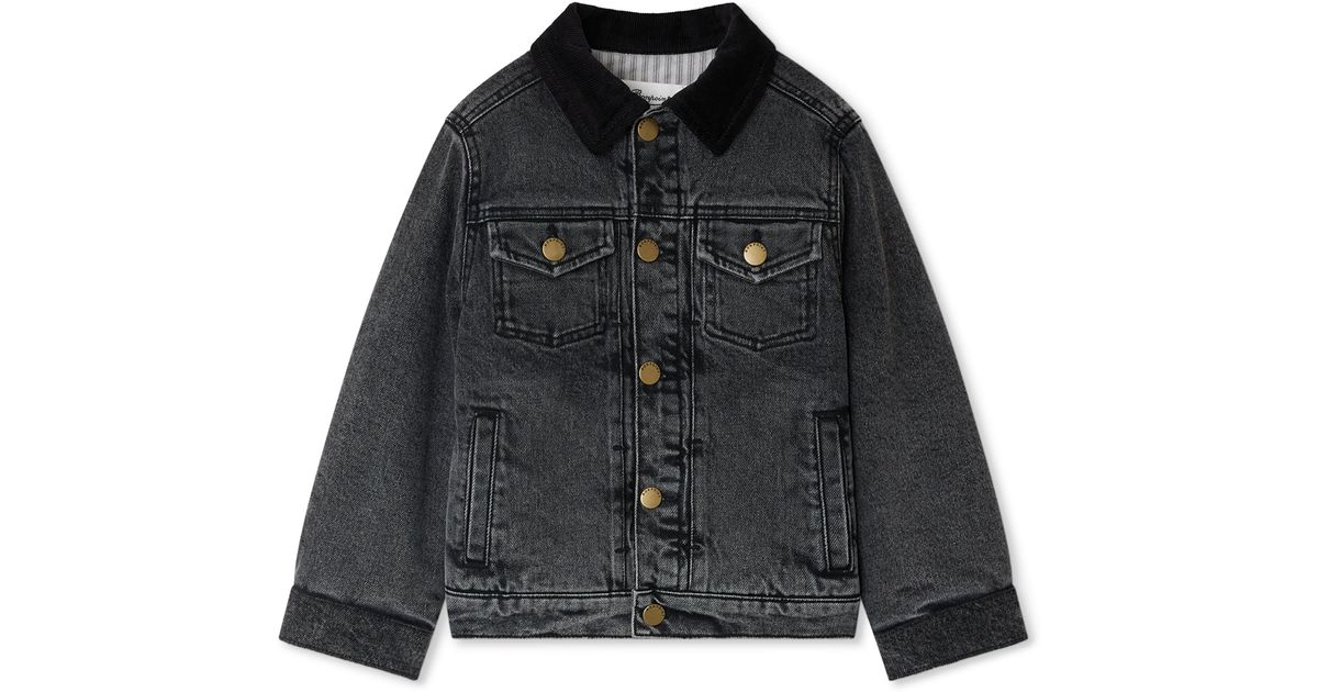 Bonpoint Embroidered Denim Jacket in Black for Men | Lyst UK