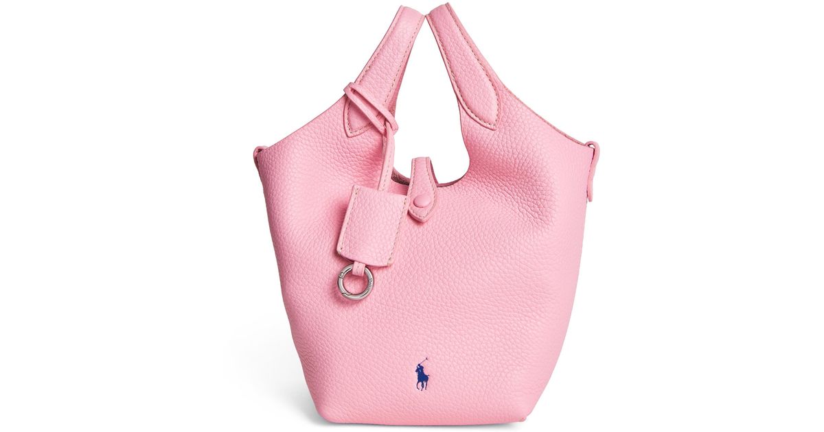 Polo Ralph Lauren Leather Polo Play Cross-Body Bag in Pink | Lyst