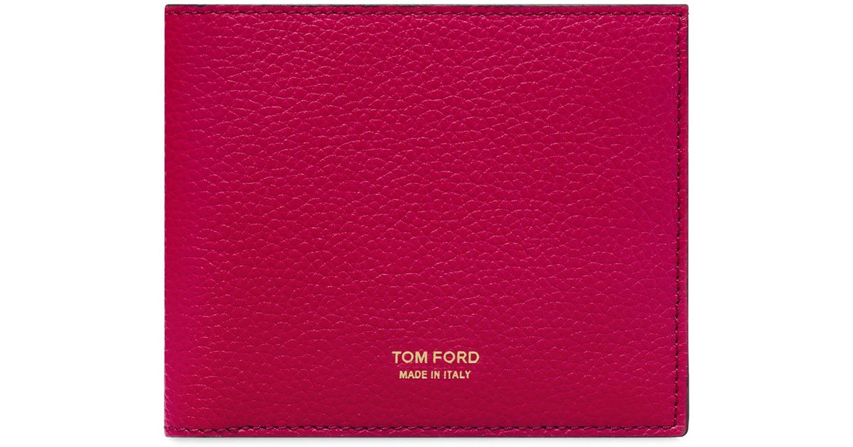 Tom Ford Leather T-Line Classic Bifold Wallet in Red for Men | Lyst