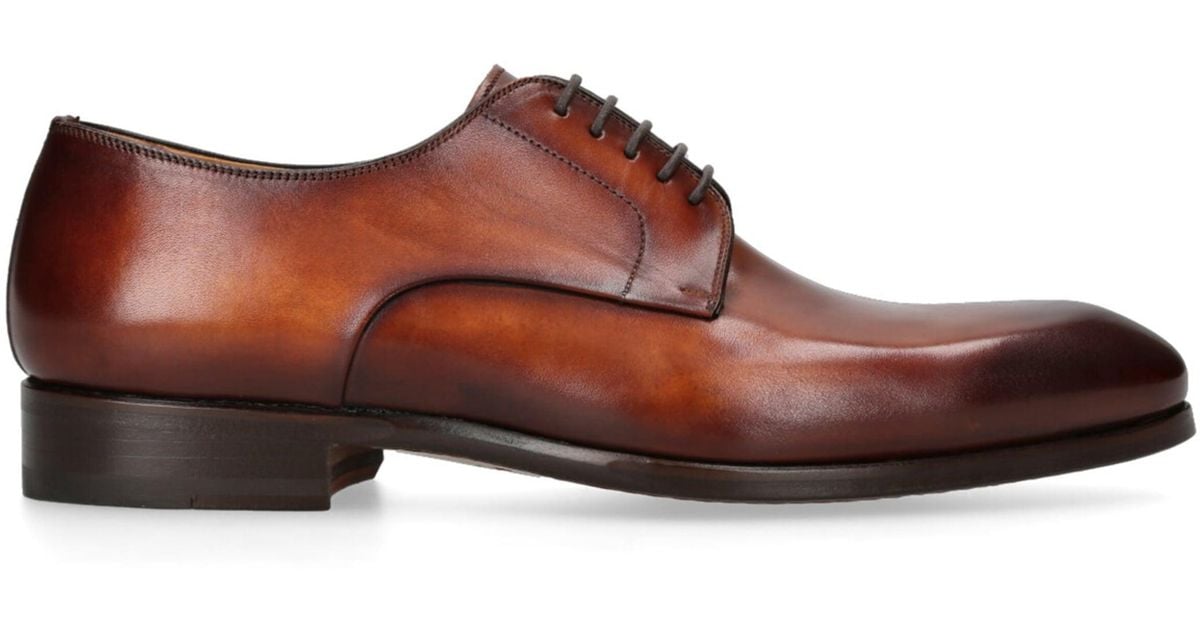 Magnanni Leather Derby Shoes in Brown for Men | Lyst