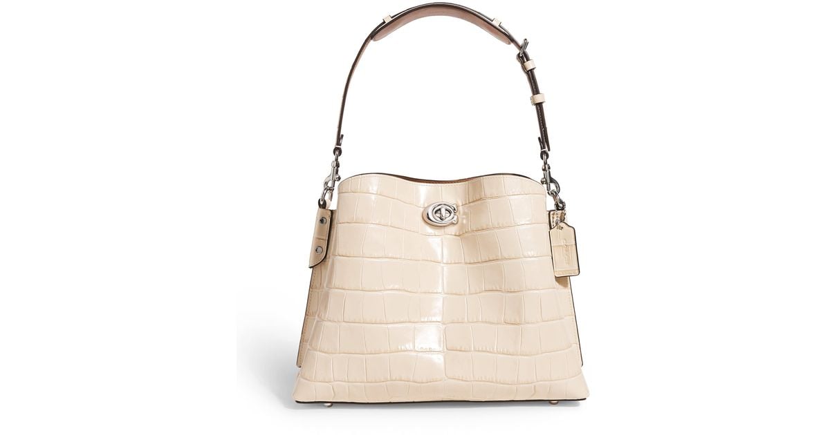 COACH Leather Willow Bucket Bag in Natural | Lyst